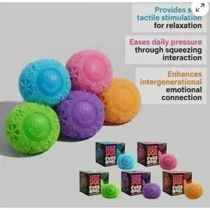 Schylling | Toys | Nee Doh Fuzz Ball Flower Power Squishy Stress Ball ...